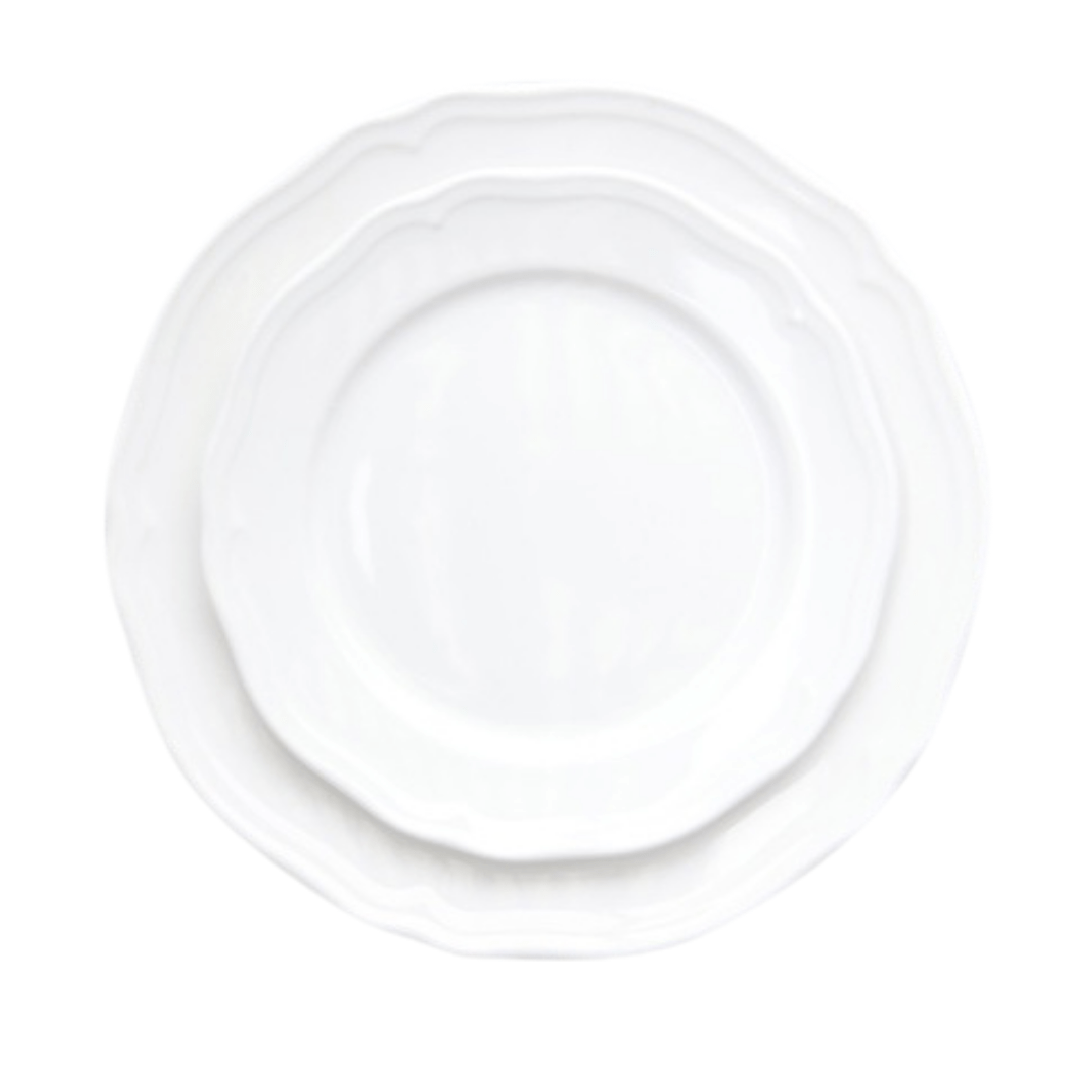 French Scalloped White Dinner Plate | Simply Style Co