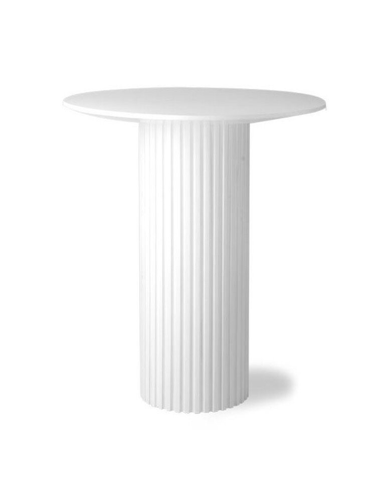 White Ribbed Bar Table | Simply Style Co