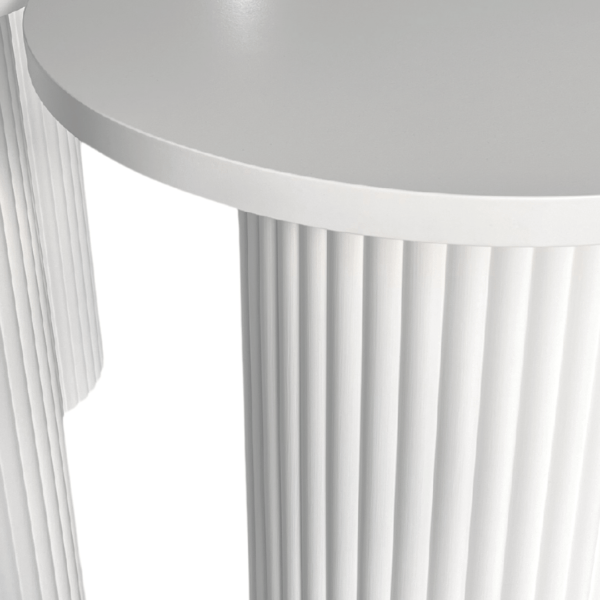 White Ribbed Registry / Side Table Hire Sunshinie Coast by Simply Style Co